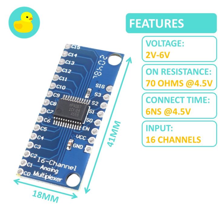 CD74HC4067 16 Channels Analog Digital Multiplexer Module | Lazada