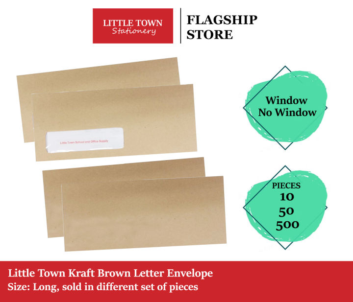 Little Town Kraft Brown Letter Envelope Long | Lazada PH