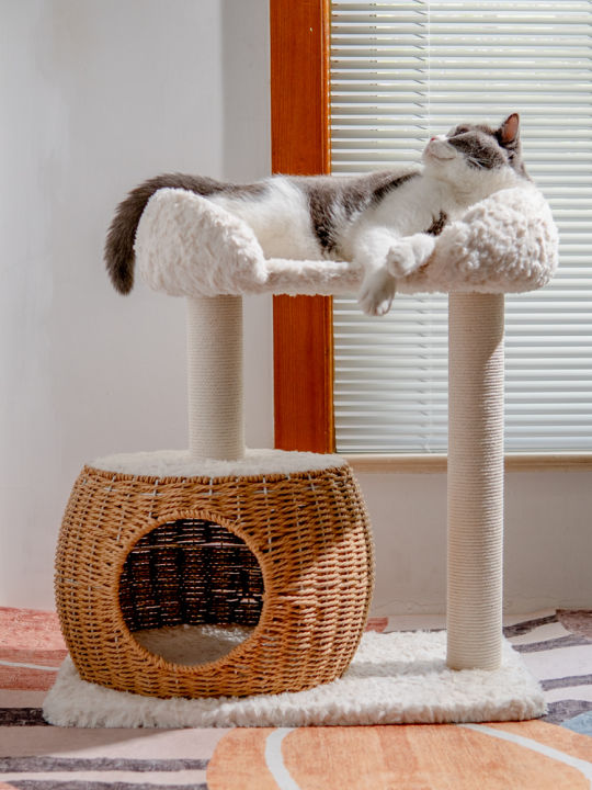 Double cat's nest Japanese cat crawler cat tree integrated small cat ...