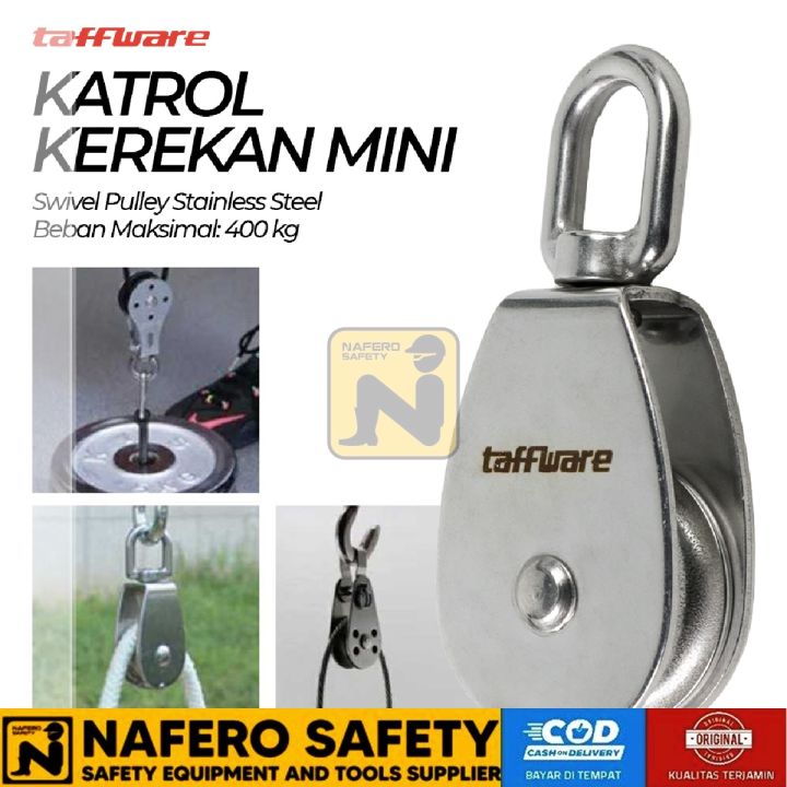 Katrol PROYEK Kerekan Mini Serbaguna Swivel Pulley Stainless Steel ...