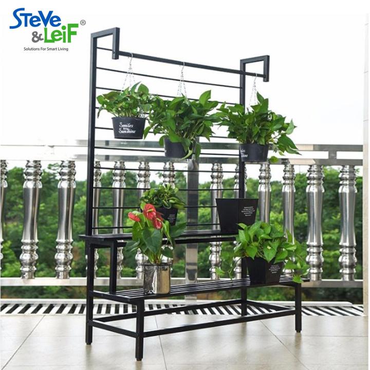 Steve & Leif 2 - 3 Steps Gardening Plant Rack With Wheels for Flower ...