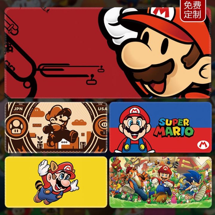 Cartoon Anime Mario Game Mouse Pad Super Keyboard Desk Study Seaming ...
