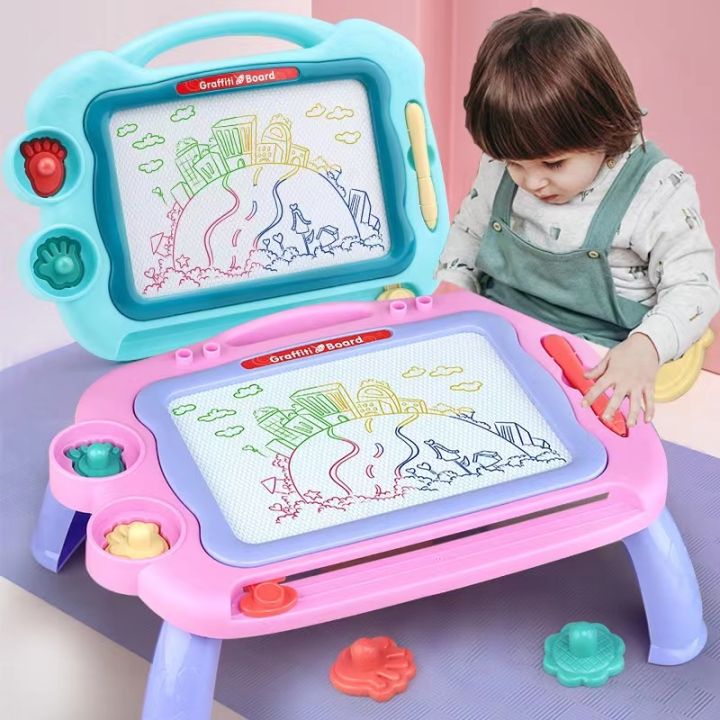 HNTOB Mini Magnetic Magic Slate Kids Children Drawing Sketchpad Table ...