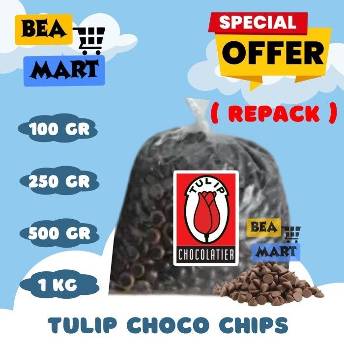 Tulip Choco Chips 100gr 250gr 500gr 1kg | Dark Chocochips Choco Chip ...