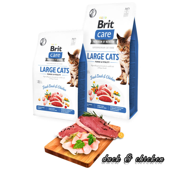 Brit Care Cat Grain Free-Large Cats (Power & Vitality) 2kg | Lazada