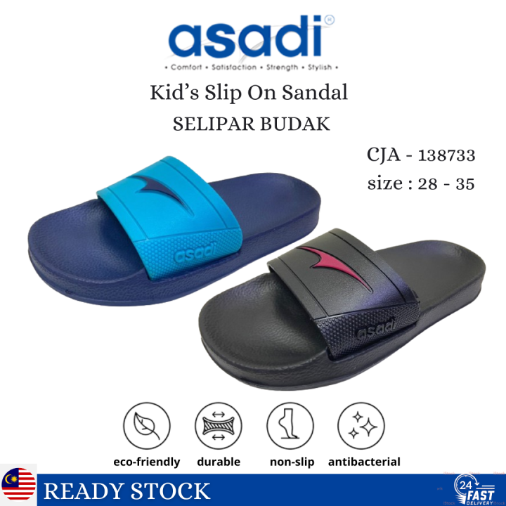 ASADI Kid's slip on Slipper CJA - 138733 | kasut selipar asadi budak ...