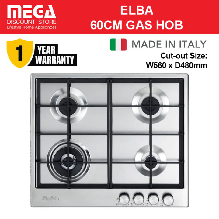 ELBA ELIO 65-445D1 60CM 4-BURNER STAINLESS STEEL GAS HOB | Lazada Singapore