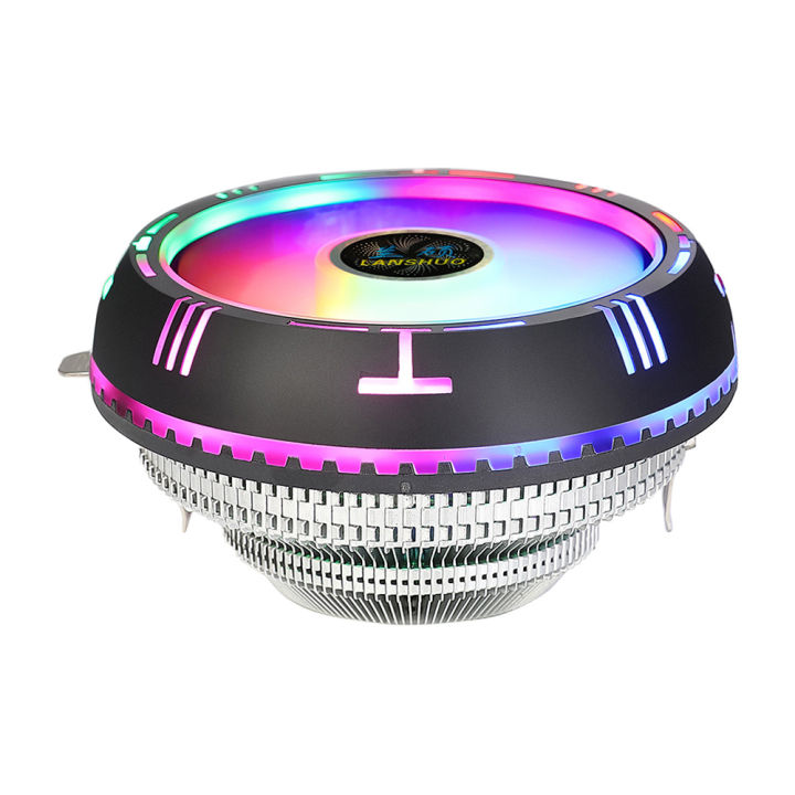 RGB Air Cooler For Inter AMD LANSHUO RGB CPU Air Cooler With 90Mm ...