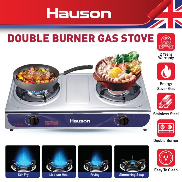 Hauson Double Burner Gas Cooker Stove High quality Non-Rust Wind-proof ...