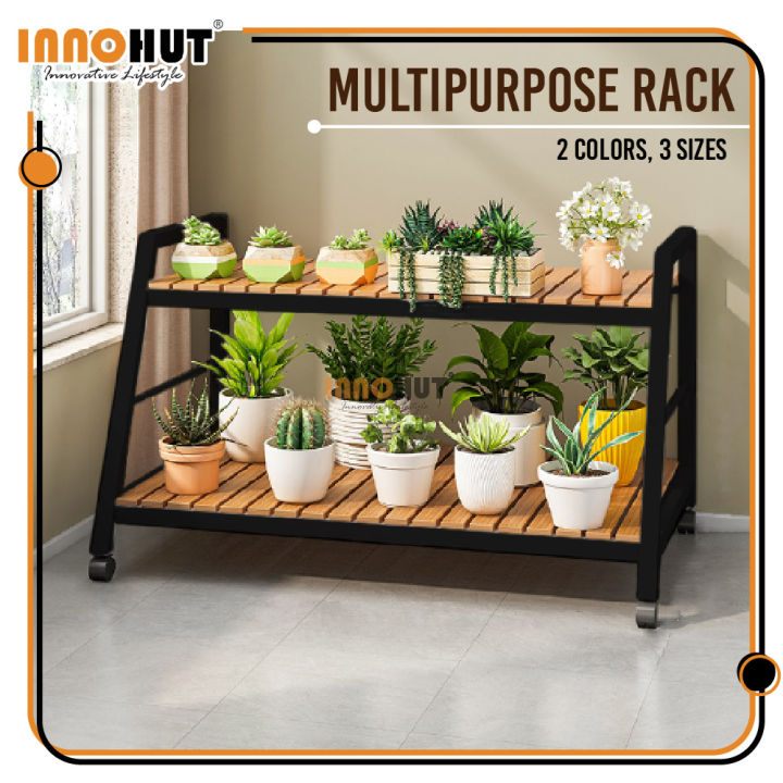 Innohut Wooden Plant Rack Decoration Display Rack 木制植物架 Rak Tumbuhan 2 ...