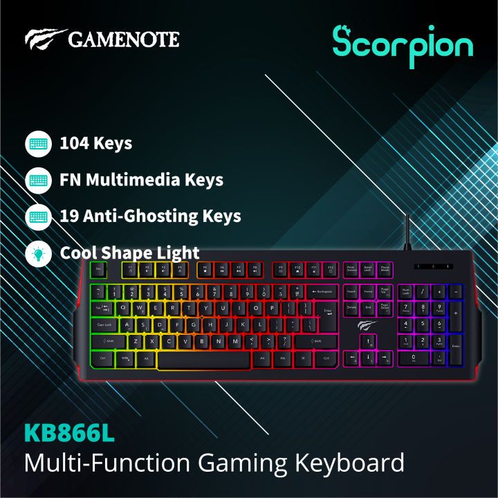 Gamenote KB866L Multi-function Backlit Keyboard | Lazada