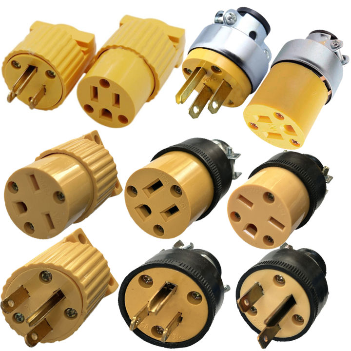 American 15A NEMA 5-15P 6-15P US Industry Waterproof Wiring Plug ...