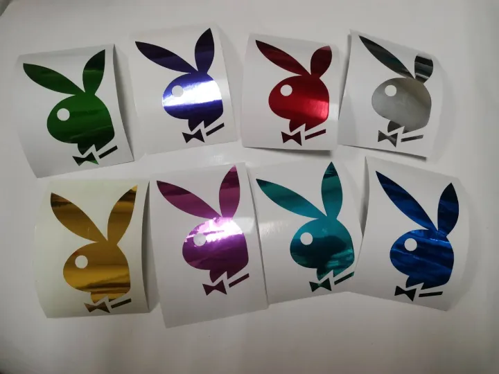 สติ๊กเกอร์งานตัดคอม โลโก้ Playboy ติดรถ แต่งรถ sticker กระต่าย play boy ...