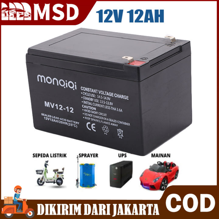 Aki Kering Original 12V 12AH/Aki Solar Panel 12V 12Ah 12V Baterai Accu ...