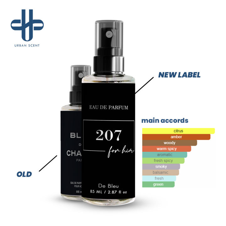 URBAN SCENT Inspired Oil Based Perfume - 207 - Ch. de Bleu 85ML | Lazada PH