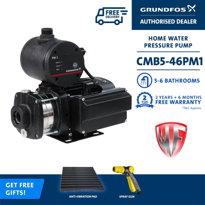 Grundfos CMB5-46 PM Home Water Pressure Booster Pump | Lazada