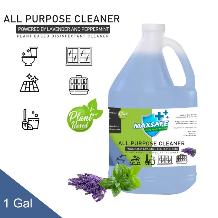 1Gal Maxsafe All Purpose Cleaner, Disinfectant Lavender and Peppermint ...