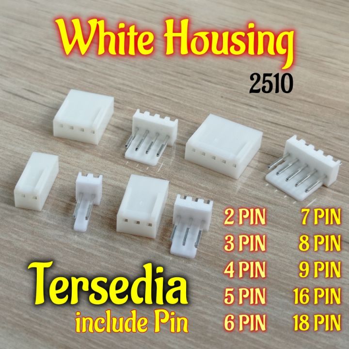 2-10Pasang Konektor white housing 2 3 4 5 6 7 8 9 16 18 pin lhe 2510 WH ...