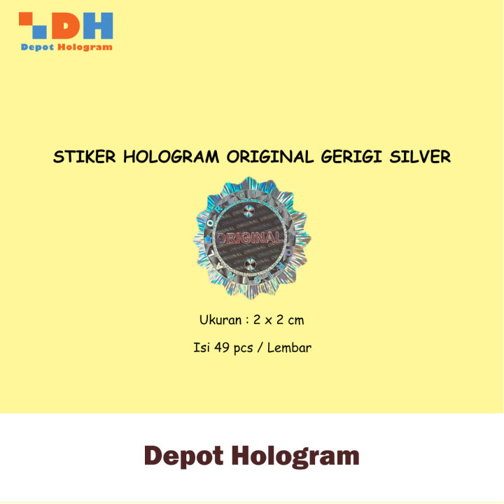 Stiker Hologram 3D Original Gerigi 2 cm - Segel rusak motif sarang ...