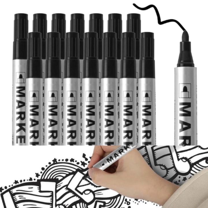1box/12pcs ms300 permanent marker pen waterproof lil hands marker ...