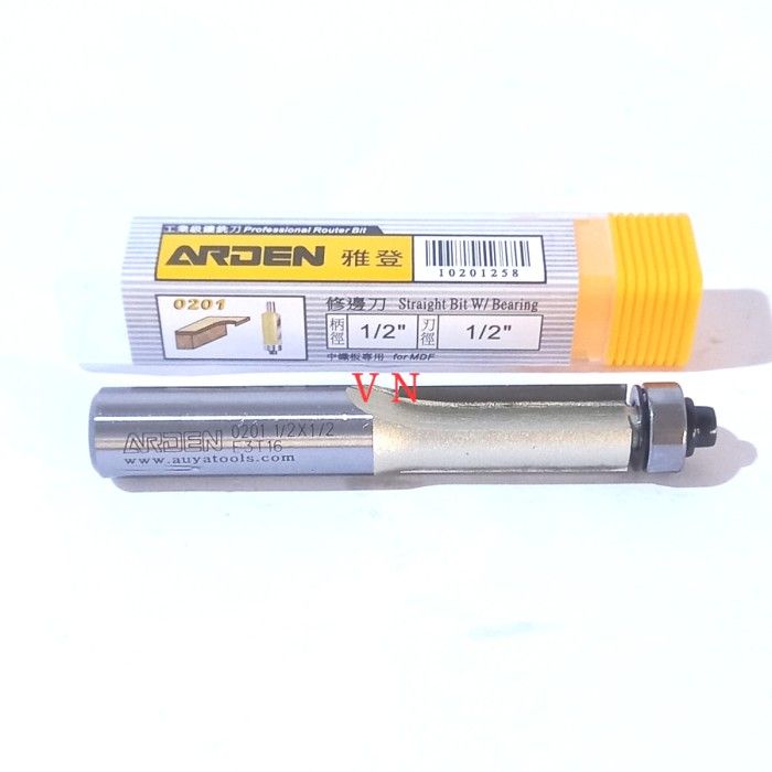 Mata Router Roda 12mm x 30mm As 1/2 Straight Bit With Bearing ARDEN ...