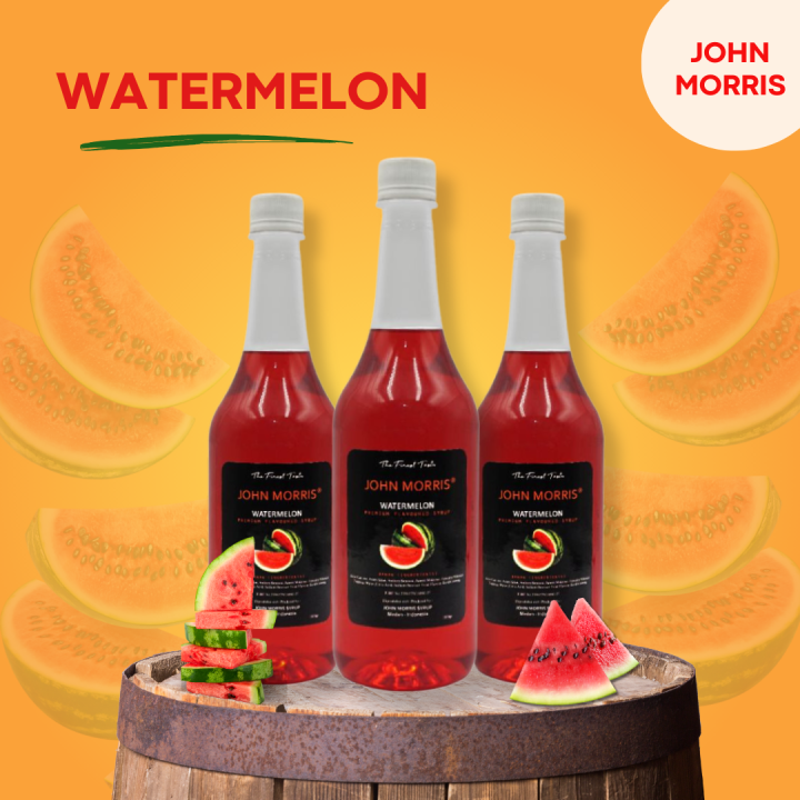 JOHN MORRIS Premium Flavoured Syrup watermelon 1000 ml / Sirup Rasa ...