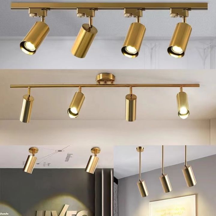 Led Gold Spotlight Living Room Background Cloakroom Exhibition Hall ...