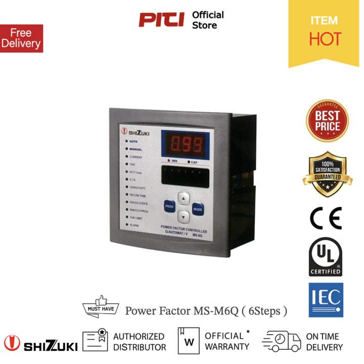 ShiZuki Power Factor Controller MS-6Q ( 6Steps ) | Lazada.co.th