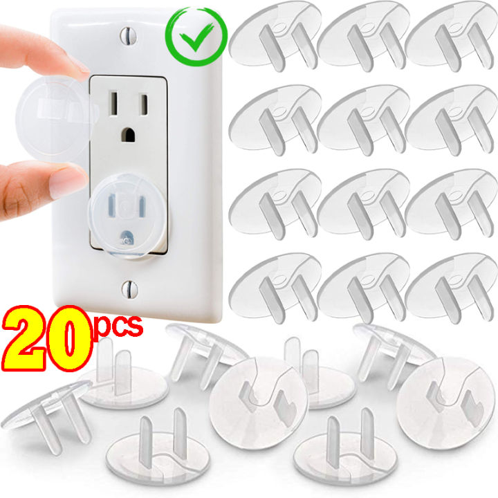 1-20Pcs Electrical Safety Socket Protective Cover Baby American ...