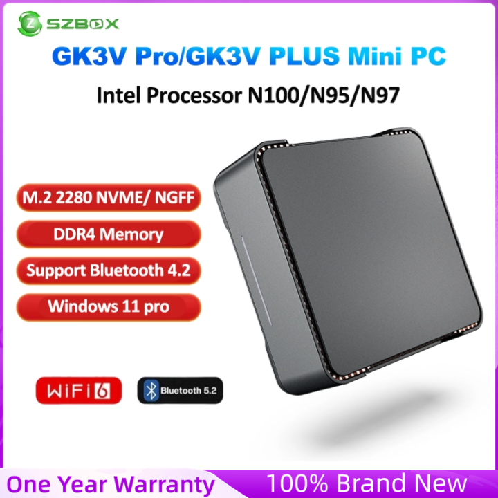 GK3V Pro/GK3V PLUS Intel N100/N95/N97 MINI PC Windows 11 DDR4 SSD Dual WIFI 1000M LAN 4K VGA ...