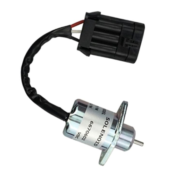 12V Engine Shut Off Stop Solenoid Excavator Stop Solenoid Valve for ...