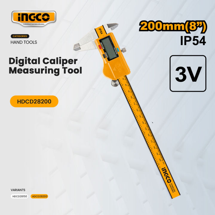 Ingco Digital Caliper Measuring Tool IP54 Water Resistant 150mm ...