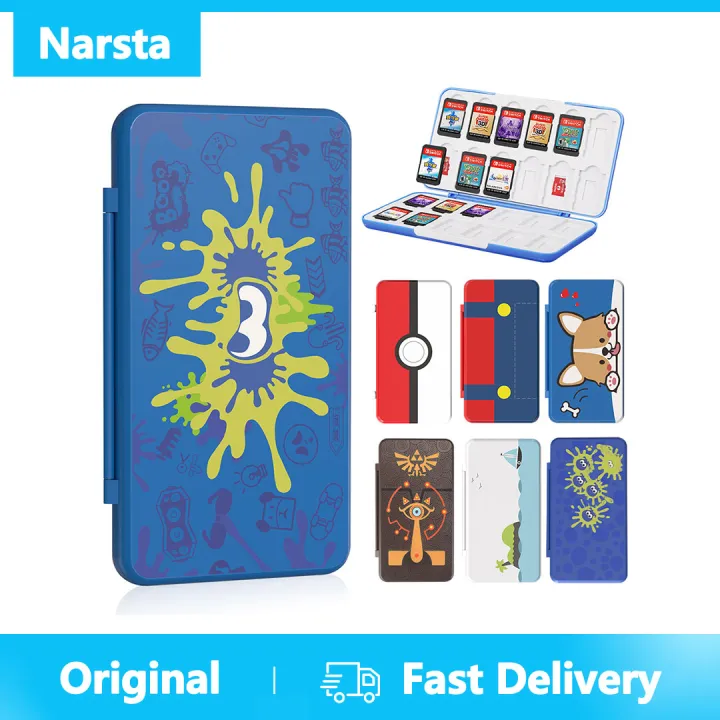 Narsta 24 In 1 Nintend Switch การ์ดเกมกล่องเก็บแม่เหล็ก3D ซิลิโคนสำหรับ Nintendo Switch ...