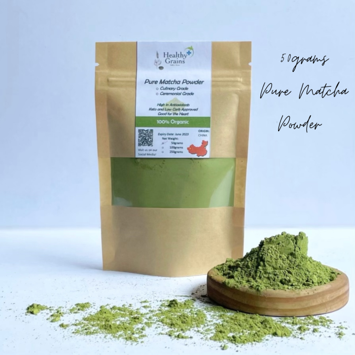 Pure Organic Matcha Powder and Matcha Latte 50grams and 100grams ...