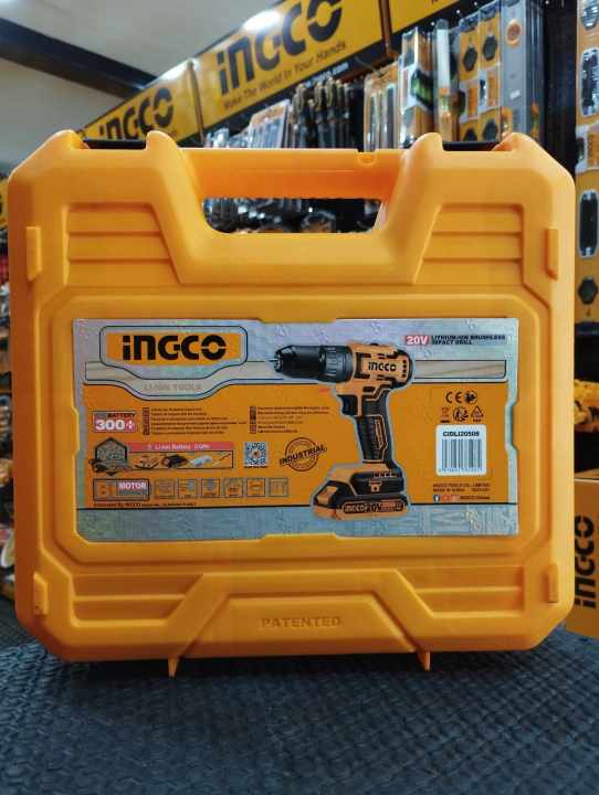 CIDLI20508 INGCO LITHIUM-ION BL IMPACT DRILL 20V BN-CT | Lazada PH