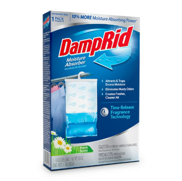DampRid Hanging Bag Moisture Absorber Dehumidifier 1pack, 436g - Fresh ...