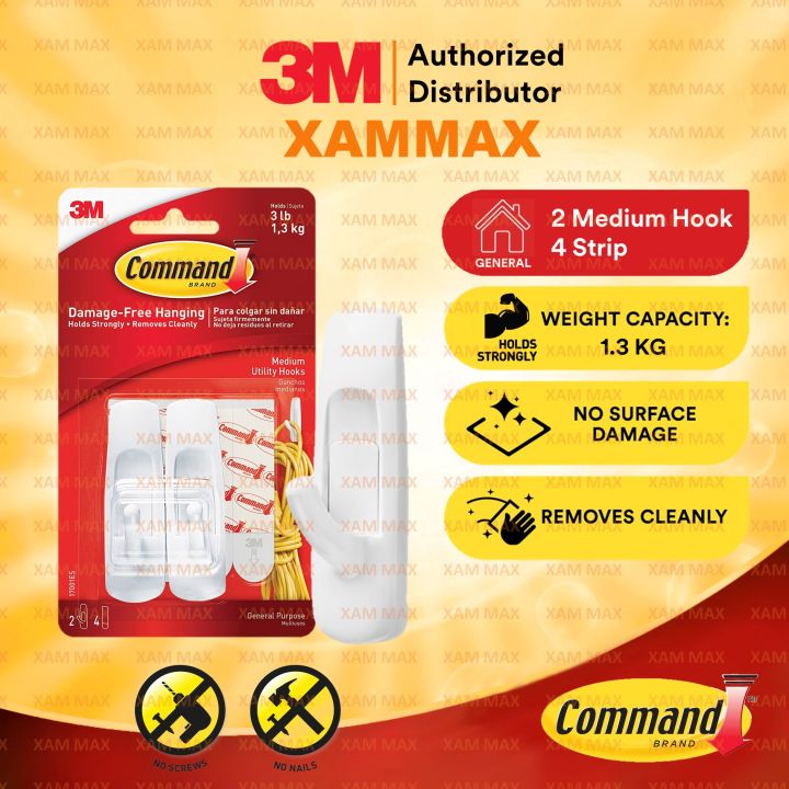 3M Command - 17001 ANZ Organize Medium Utility Hook Wall Organizer ...