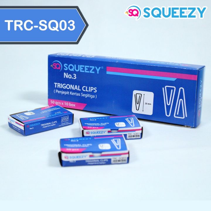 Trigonal Clip Squeezy / Klip / Penjepit Kertas Squeezy No.3 (25mm) (1 ...