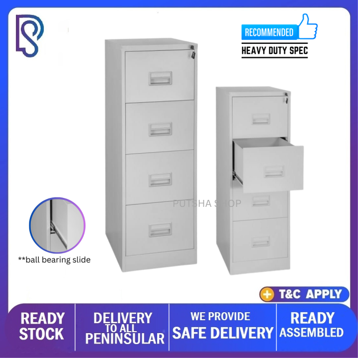 PUTSHA SHOP - Almari Besi / Metal 4 Drawers Filling Cabinet - ASSEMBLED ...