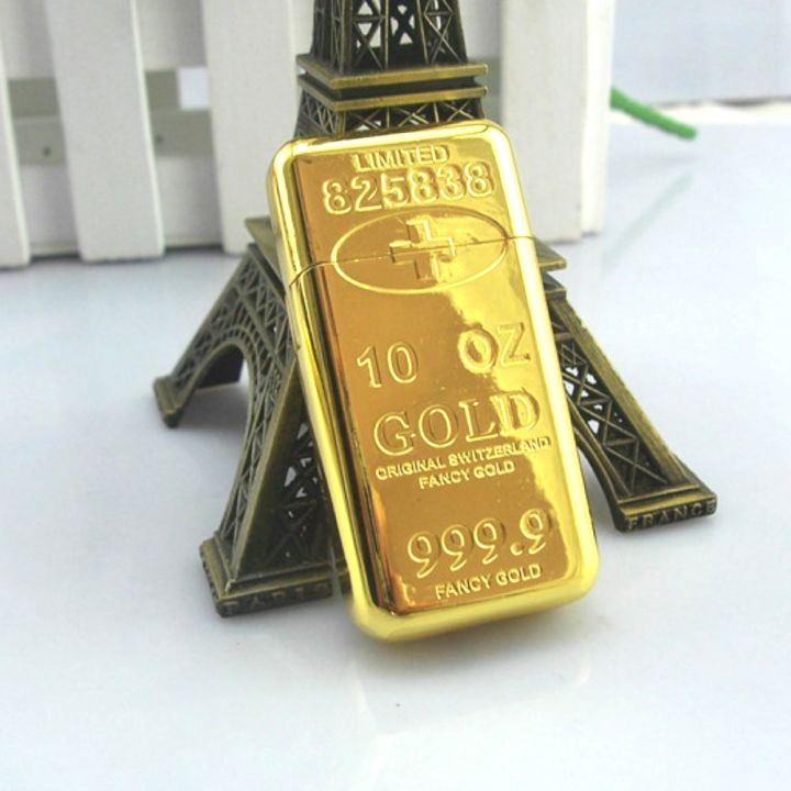 999.9 Gold Bar Gold Brick Gold Nugget Soft Straight Flame Lighter | Lazada