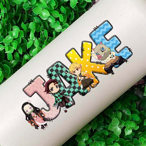 Personalized DEMON SLAYER Name Vinyl Sticker Waterproof inosuke nezuko ...