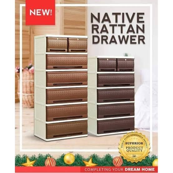 Zooey Native Rattan Drawer stock no 2002 6 layer | Lazada