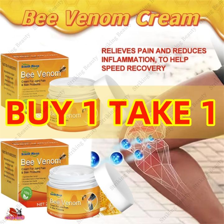 【BUY 1 TAKE 1】South Moon Bee Venom Pain Relief Cream Arthritis Joint Knee Analgesic Ointment ...