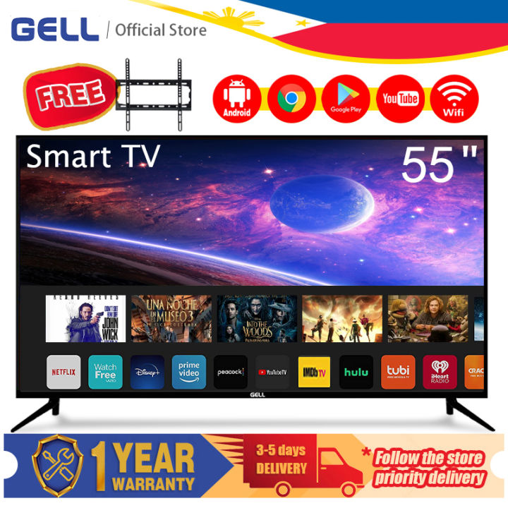 GELL 60inch smart tv 55 inches led tv flat screen smart tv sale Android ...