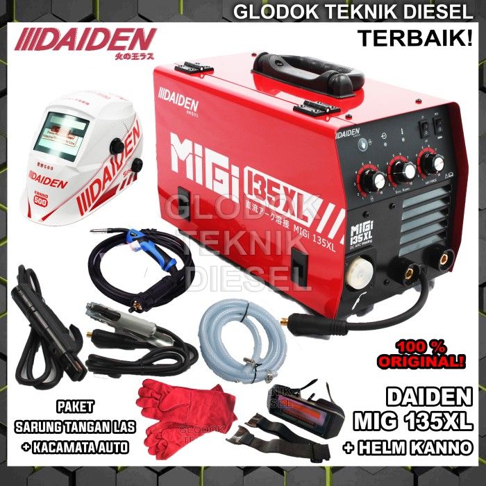 DAIDEN MESIN LAS CO2 MIGI 135 XL 5 KG MMA MIG WELDING CO 2 GASLESS 5KG ...