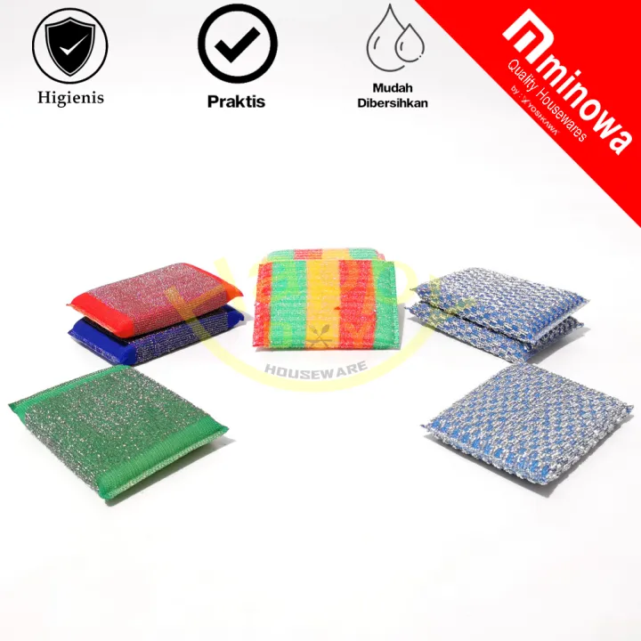 MINOWA SPONGE PENCUCI PIRING | TAPAS PENCUCI PIRING| SPONS CUCI PIRING ...