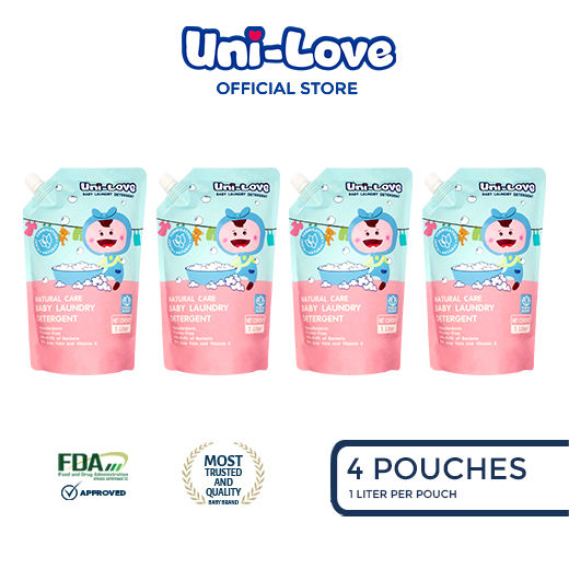 UniLove Baby Laundry Detergent 1L (Powder Scent) Pack of 4 | Lazada PH