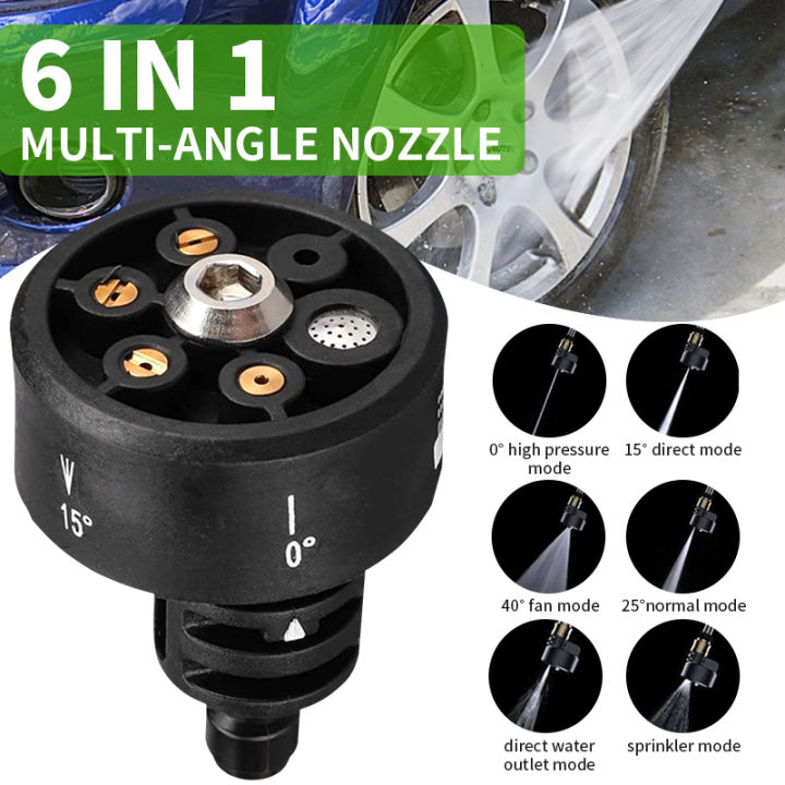 6 in 1 Adjustable Nozzle for 1/4inch High Pressure Cordless Washer ...