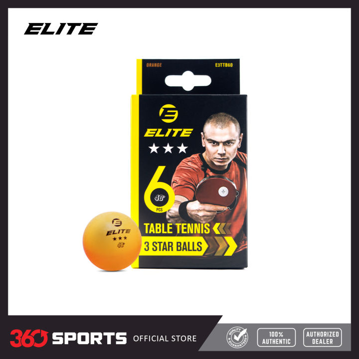Elite 3 Star ABS 40+ Table Tennis Balls | Ping Pong Balls 6 Pieces for ...