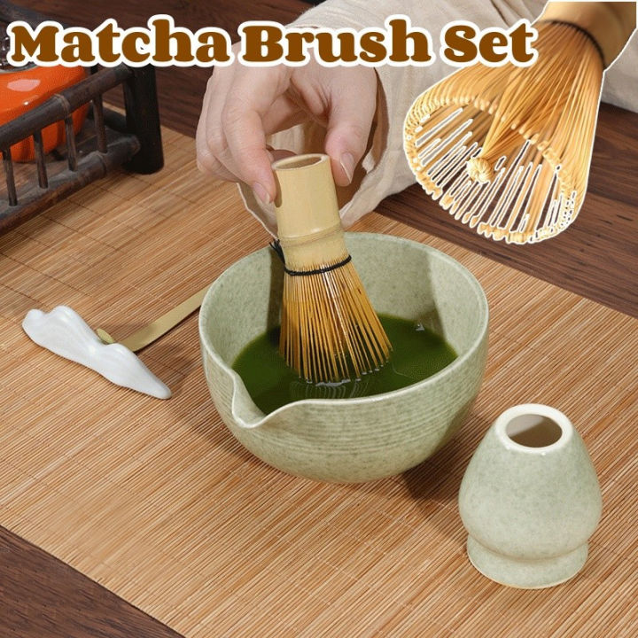 Matcha Brush Set Bamboo Whisk Chasen Brush Tools Tea Set Green Tea ...